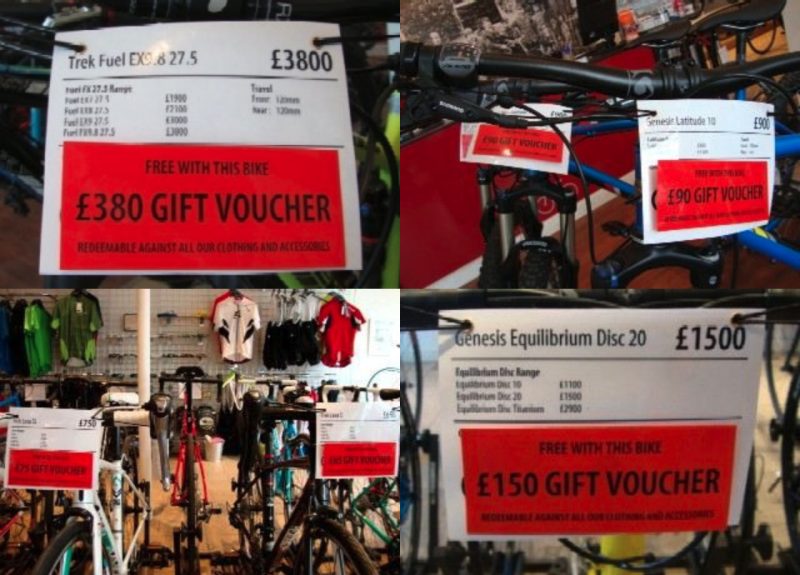 Free Gift Vouchers With Bikes - Head For The Hills
